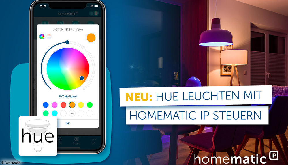 Homematic IP und Philips Hue kooperieren bei smarter Steuerung